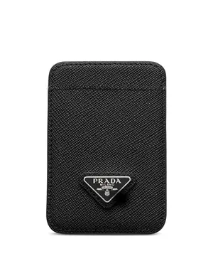 Prada Saffiano Leather Card Case - Black