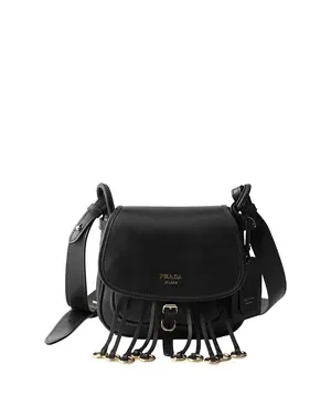 Prada Corsaire Mini Aged Leather Shoulder Bag