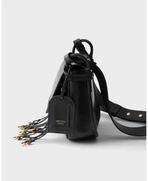 Prada Corsaire Mini Aged Leather Shoulder Bag