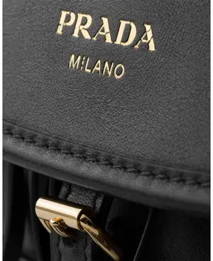 Prada Corsaire Mini Aged Leather Shoulder Bag