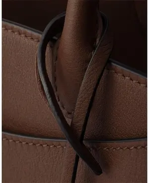 Prada Prelude Large Leather Top Handle Bag - Brown