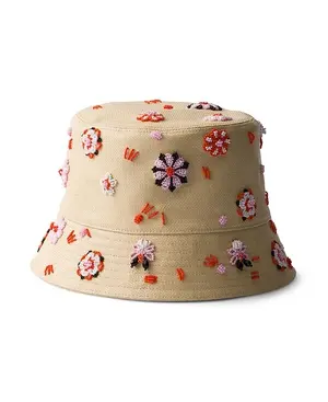 Prada Embroidered Canvas Bucket Hat