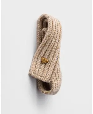 Prada Wool And Mouline Cashmere Scarf