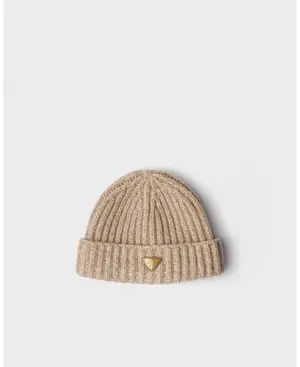 Prada Mouline Cashmere And Wool Beanie - Desert/camel