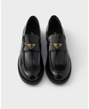 Prada Brushed Leather Loafers