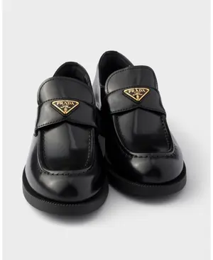 Prada Brushed Leather Loafers