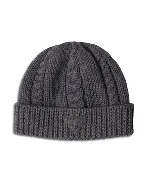 Prada Wool Beanie - Grey