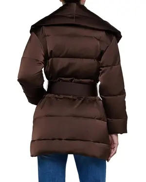L'Agence Glacier Shawl Collar Down Puffer Coat