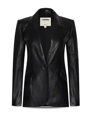 L'Agence Chamberlain Leather Blazer