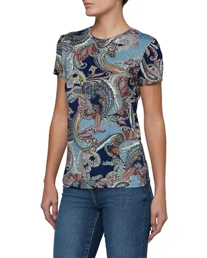 L'Agence Ressi Crewneck Short Sleeve Top