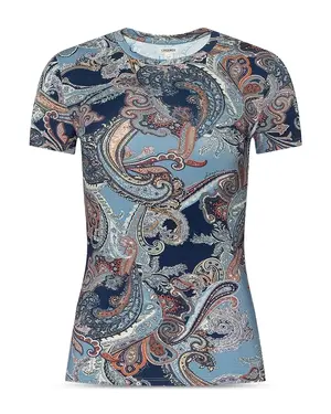 L'Agence Ressi Crewneck Short Sleeve Top