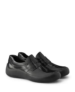Prada Brushed Leather Loafers