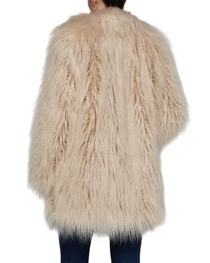 L'Agence Toira Faux Fur Long Sleeve Coat