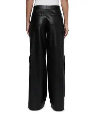 L'Agence Isolde Faux Leather Cargo Pants