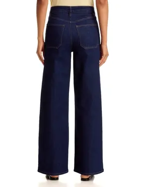 FRAME Le Slim Palazzo Pintuck Pocket High Rise Jeans