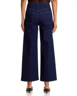 FRAME Le Pixie Slim Palazzo Pintuck Pocket High Rise Jeans