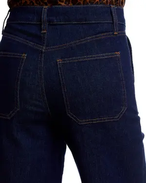 FRAME Le Pixie Slim Palazzo Pintuck Pocket High Rise Jeans