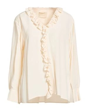 Momoni Top Cream Size Acetate, Silk - White