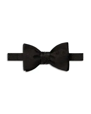 Eton Micro Woven Silk Bow Tie Pre-tied - Black