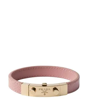 Prada Saffiano Leather Bracelet - Peach