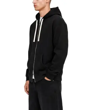NANA JUDY Relaxed Fit Floyd Zip Through Hooded Sweater - Enzyme Black