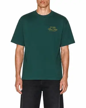 NANA JUDY Relaxed Fit Manoir Graphic Tee - Emerald