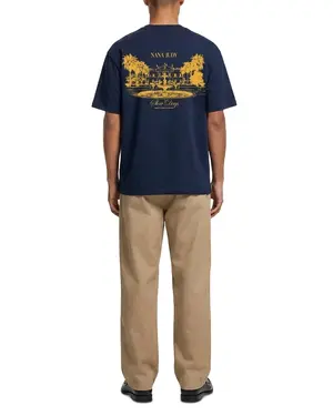 NANA JUDY Relaxed Fit Manoir Graphic Tee - Navy