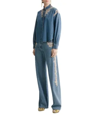 FORTE_FORTE Cavalry High Rise Embroidered Jeans