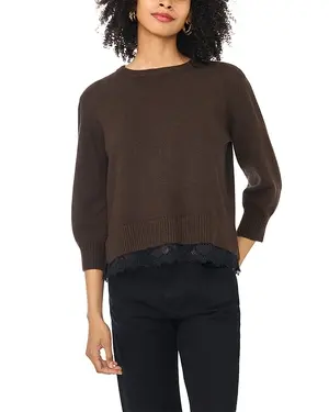 Vince Camuto Crewneck Sweater Chocolate