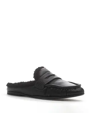 275 CENTRAL Vivien Fur Mule - Black