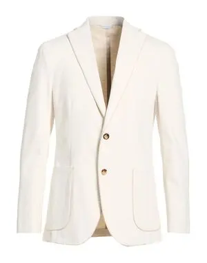 Boglioli Blazer Cream Size Cotton, Linen, Elastane