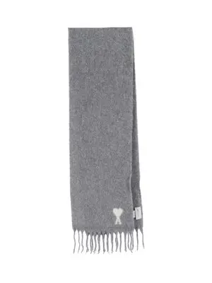 AMI Paris De Coeur Wool Scarf