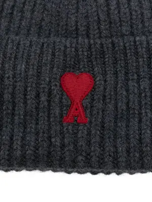 AMI Paris De Coeur Wool Beanie