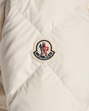 Moncler Arvouinne Hooded Quilted Short Down Jacket - Cream