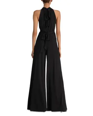 Alice + Olivia Thelma High Neck Wide Leg Jumpsuit