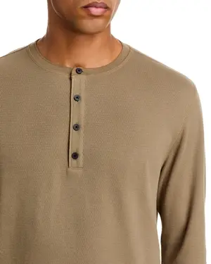Rag & Bone Luxe Waffle Cotton Henley Shirt