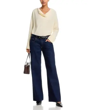 Rag & Bone Vinnie Silk Cowl Neck Blouse - Ivory