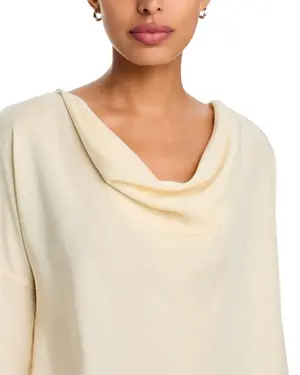 Rag & Bone Vinnie Silk Cowl Neck Blouse - Ivory