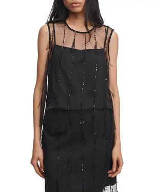 Rag & Bone Geena Embellished Tank - Black