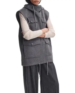 Rag & Bone Valerie Wool & Cashmere Blend Hooded Vest