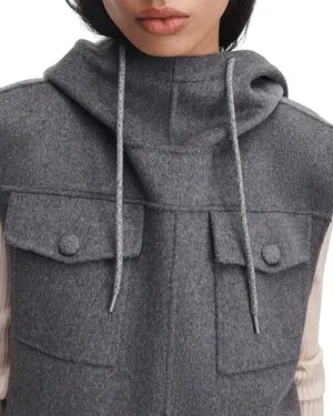 Rag & Bone Valerie Wool & Cashmere Blend Hooded Vest