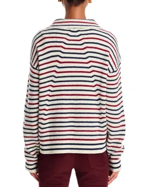 Rag & Bone Georgie Striped Half Zip Sweater