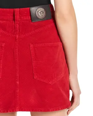 Versace Cotton Velvet Mini Skirt