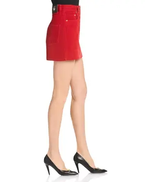 Versace Cotton Velvet Mini Skirt