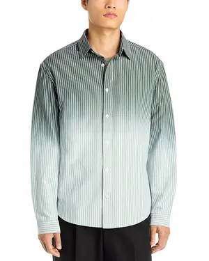 PLEASURES Fade Cotton Blend Button Up Shirt - Multi
