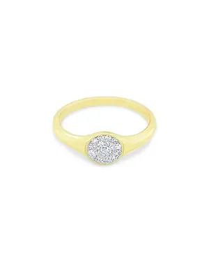 Meira T 14k Yellow Diamond Cluster Pinky Ring, 0.10 Tcw
