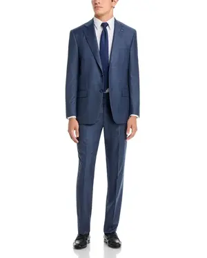 Hart Schaffner Marx New York Fit Sharkskin Tonal Windowpane Wool Suit