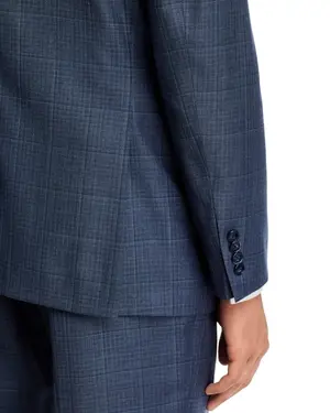 Hart Schaffner Marx New York Fit Sharkskin Tonal Windowpane Wool Suit