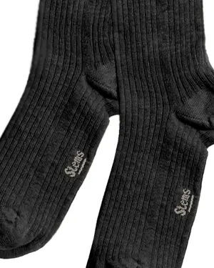 STEMS Cotton & Cashmere Blend Knee Socks - Black