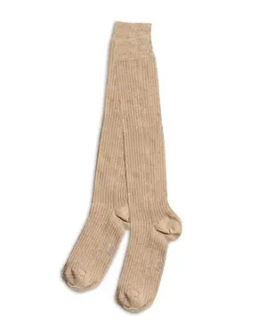 STEMS Cotton & Cashmere Blend Knee Socks Oat